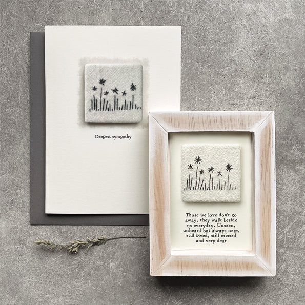 Embroidered Sympathy Card - East of India – Blush Home and Giftware